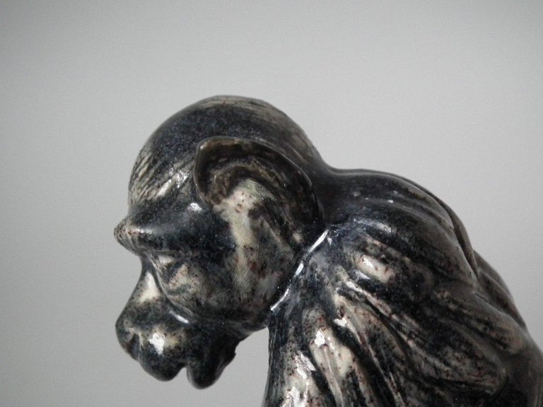 Rare Mafra Palissy Majolica Sloth and Mischief Flower Holder at 1stDibs