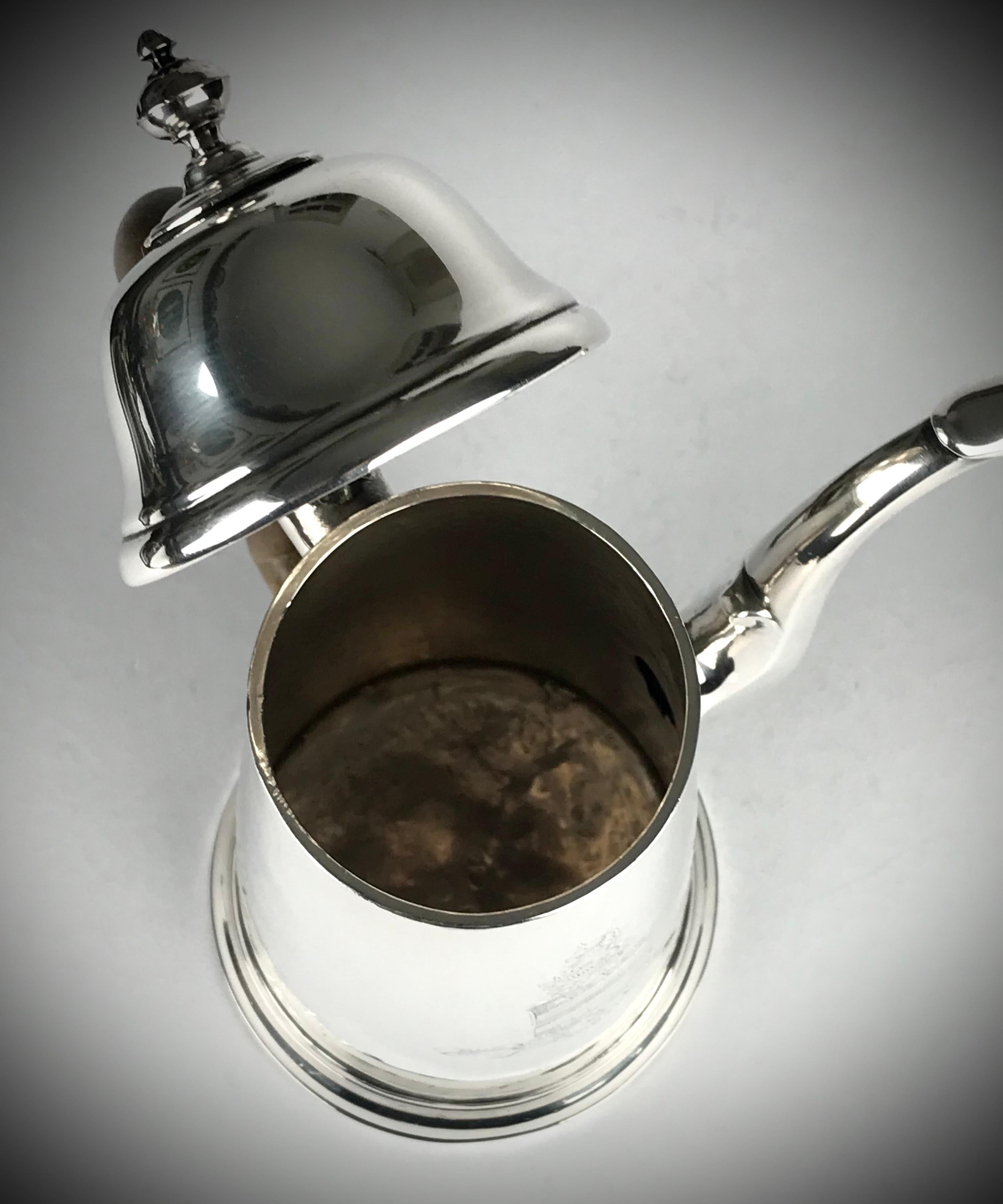 Rare Magnificent Queen Anne Coffee Pot Sterling Silver, London, 1714 ...