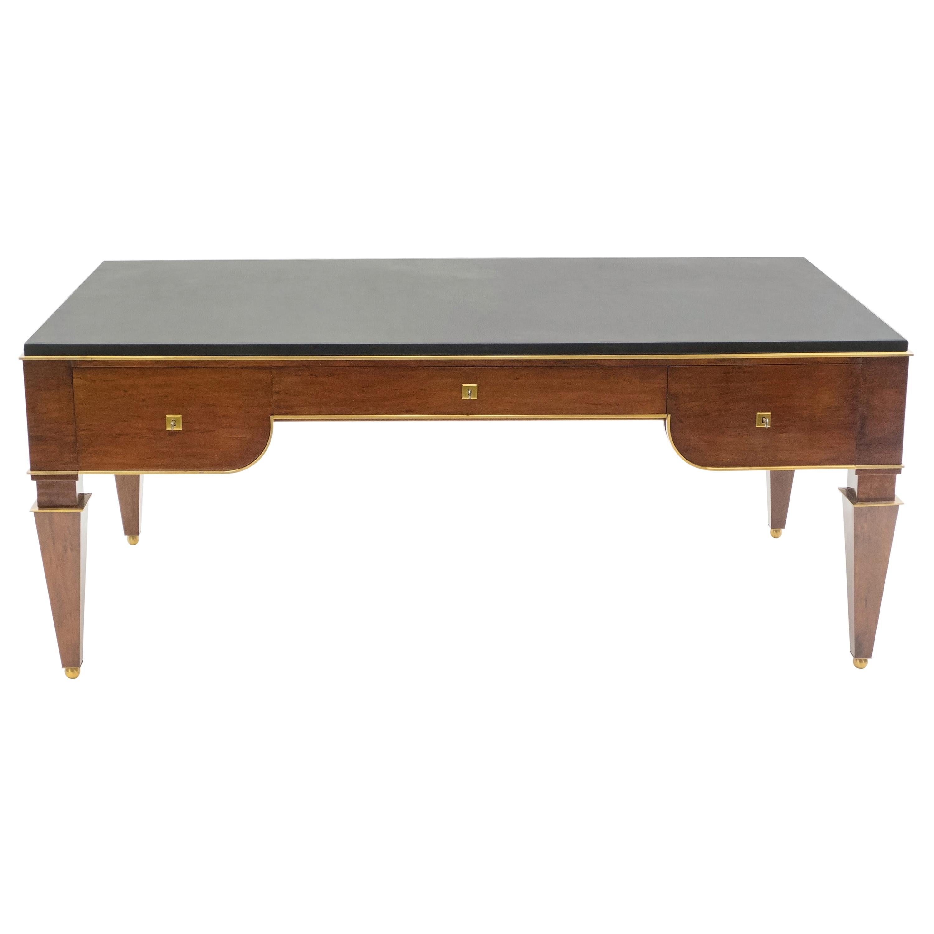French Maison Dominique Palisander and Glass Writing Desk For Sale at ...