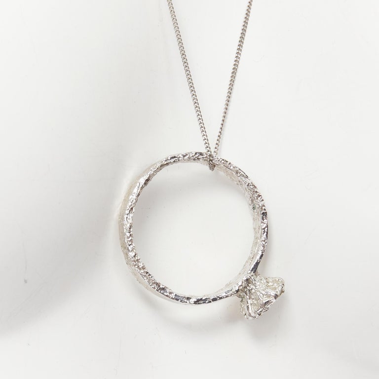 rare MAISON MARGIELA 2010 silver aluminium foil wrapped XL diamond ring ...