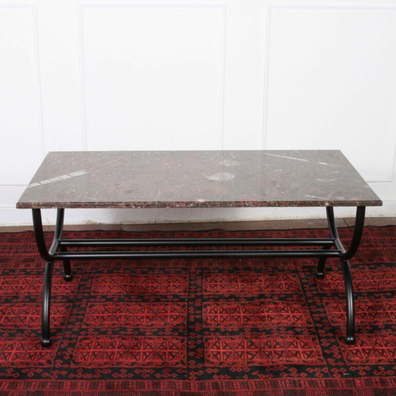 Rare Marble Fossil Coffee Table with Custom Base at 1stDibs | fossil marmor