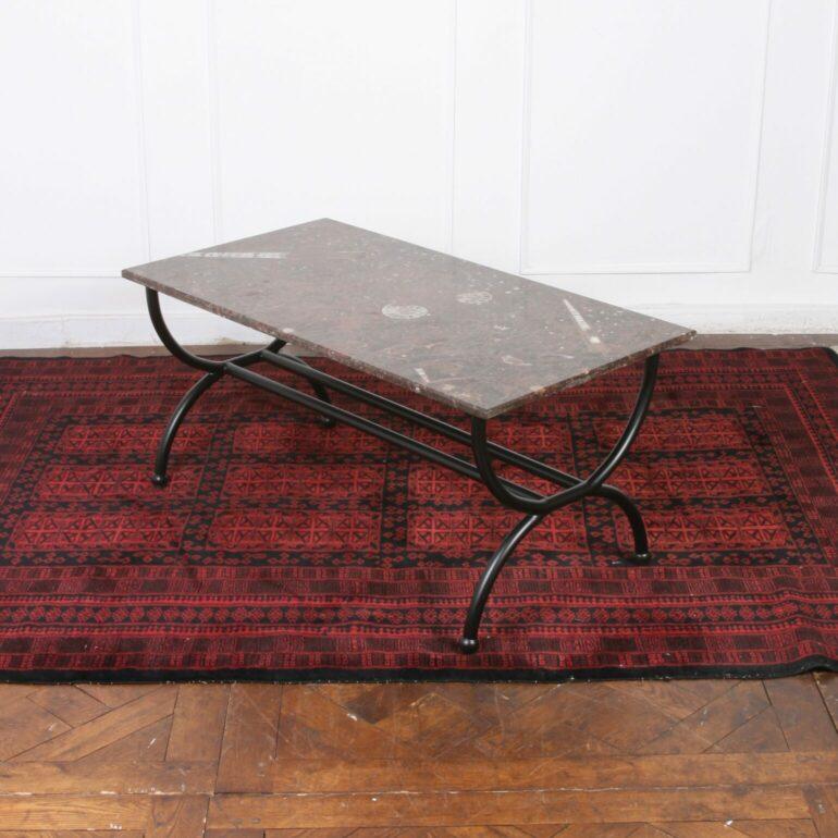Rare Marble Fossil Coffee Table with Custom Base at 1stDibs | fossil marmor