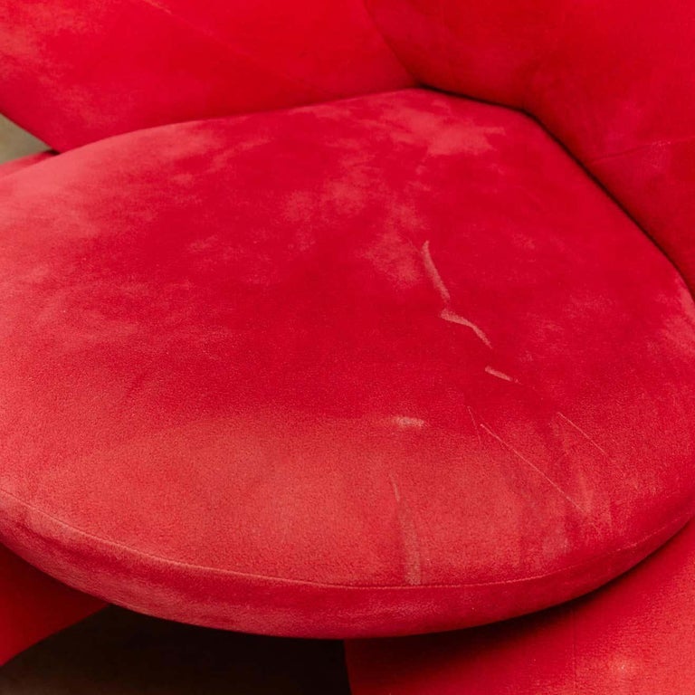 Rare Masanori Umeda Getsuen Lily Red Easy Chair by Edra, circa 1990 For ...