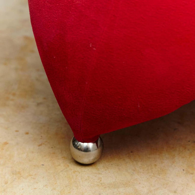 Rare Masanori Umeda Getsuen Lily Red Easy Chair by Edra, circa 1990 For ...