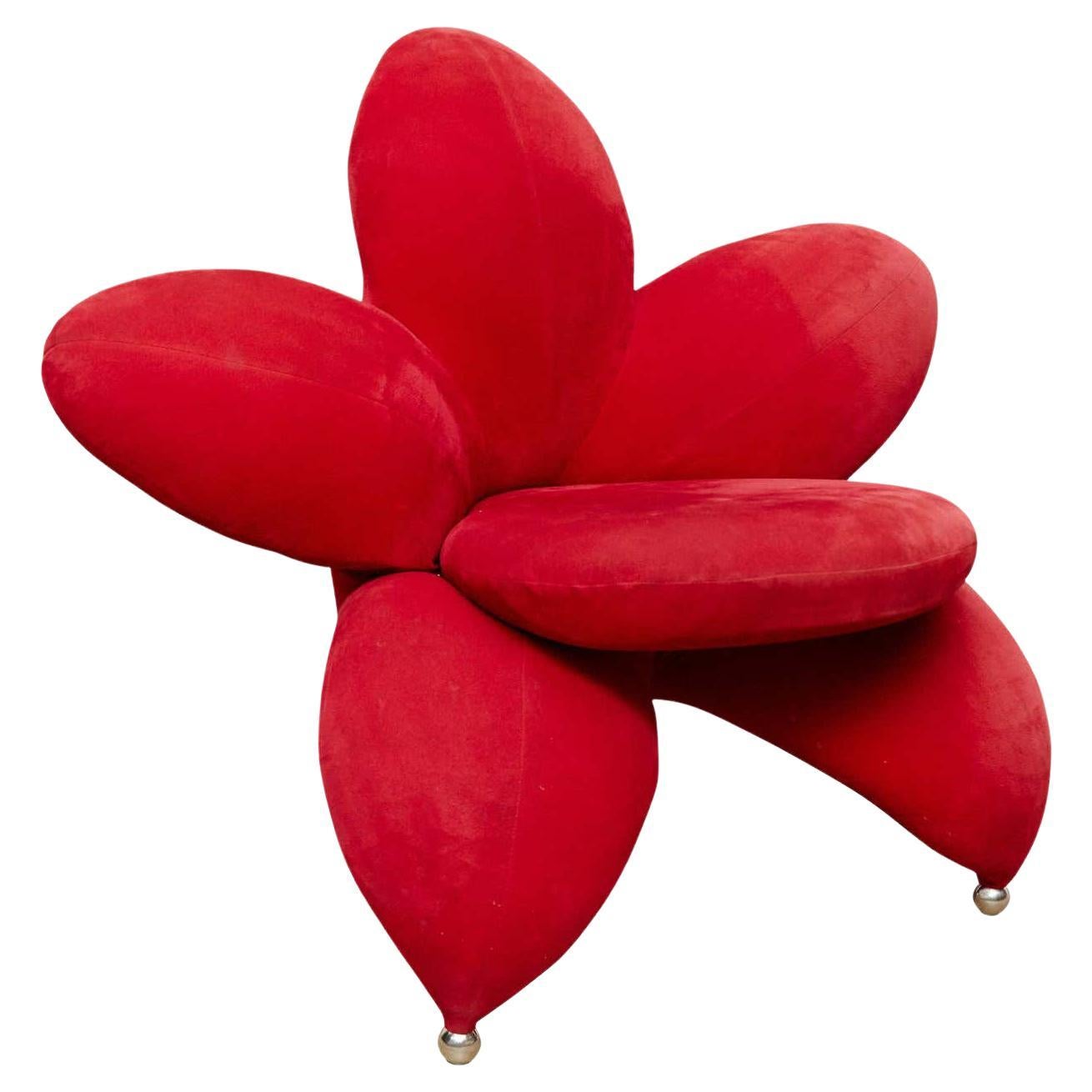 Edra Rose Chair in Velvet For Sale at 1stDibs