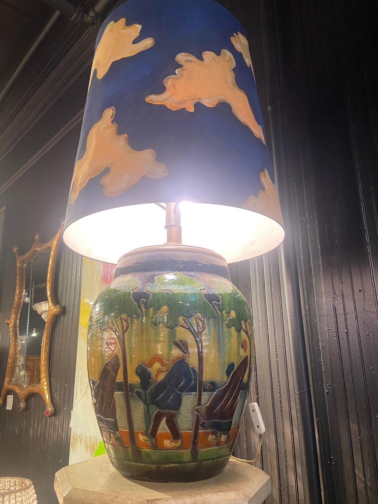 Rare Massive Hand-painted Dutch Ceramic Pot w/ Unique Hand Painted ...