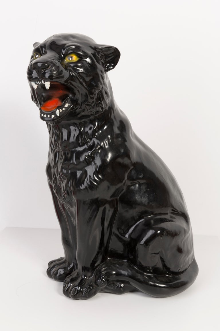 Rare Medium Black Panther Ceramic Sculpture, Italy, 1960s For Sale at ...