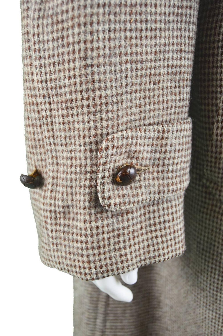 Men's Harris Wool Tweed Tartan Inverness Cape Coat, 1950s at 1stDibs ...