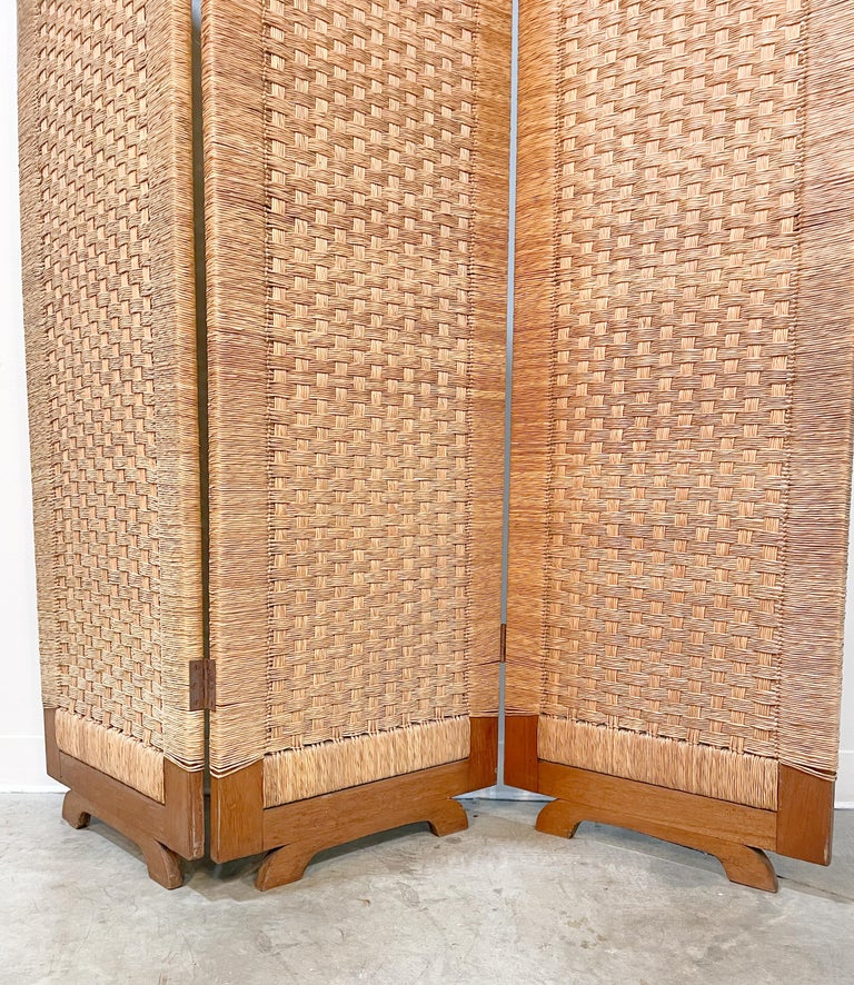 Rare Mexican Mid Century Modern Woven Screen Divider at 1stDibs