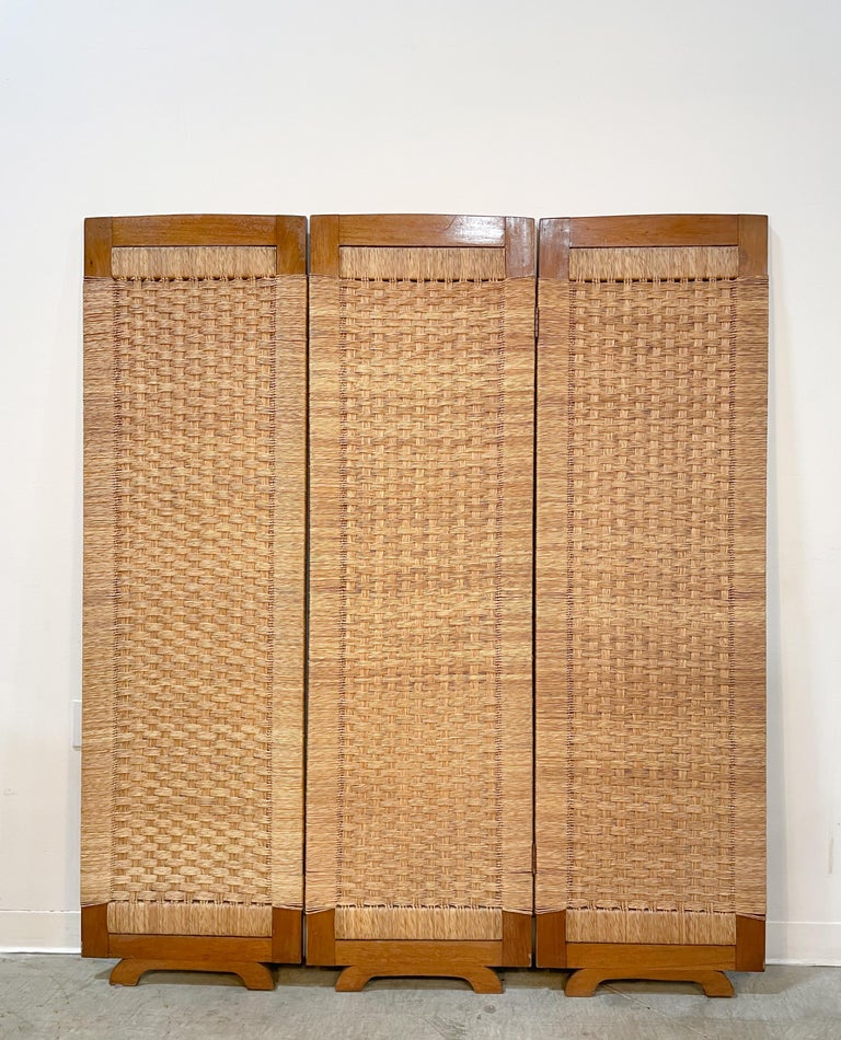 Rare Mexican Mid Century Modern Woven Screen Divider at 1stDibs