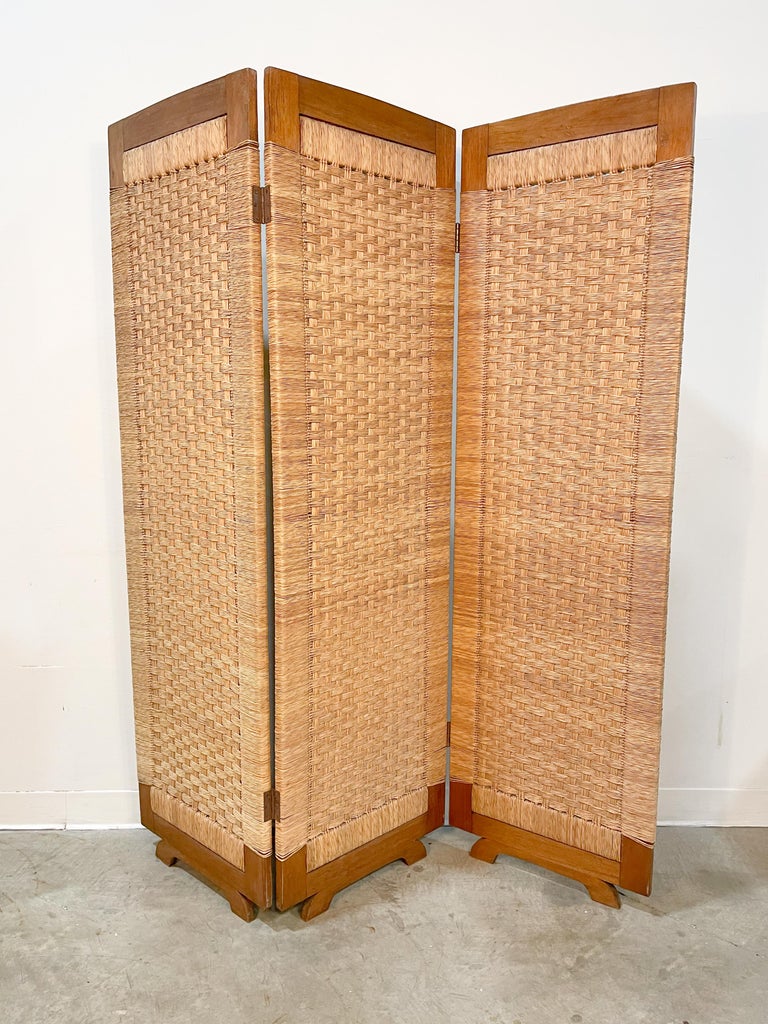 Rare Mexican Mid Century Modern Woven Screen Divider at 1stDibs