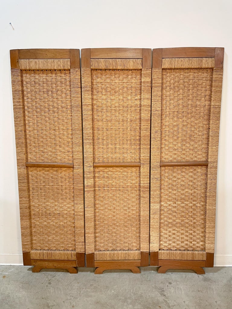 Rare Mexican Mid Century Modern Woven Screen Divider at 1stDibs