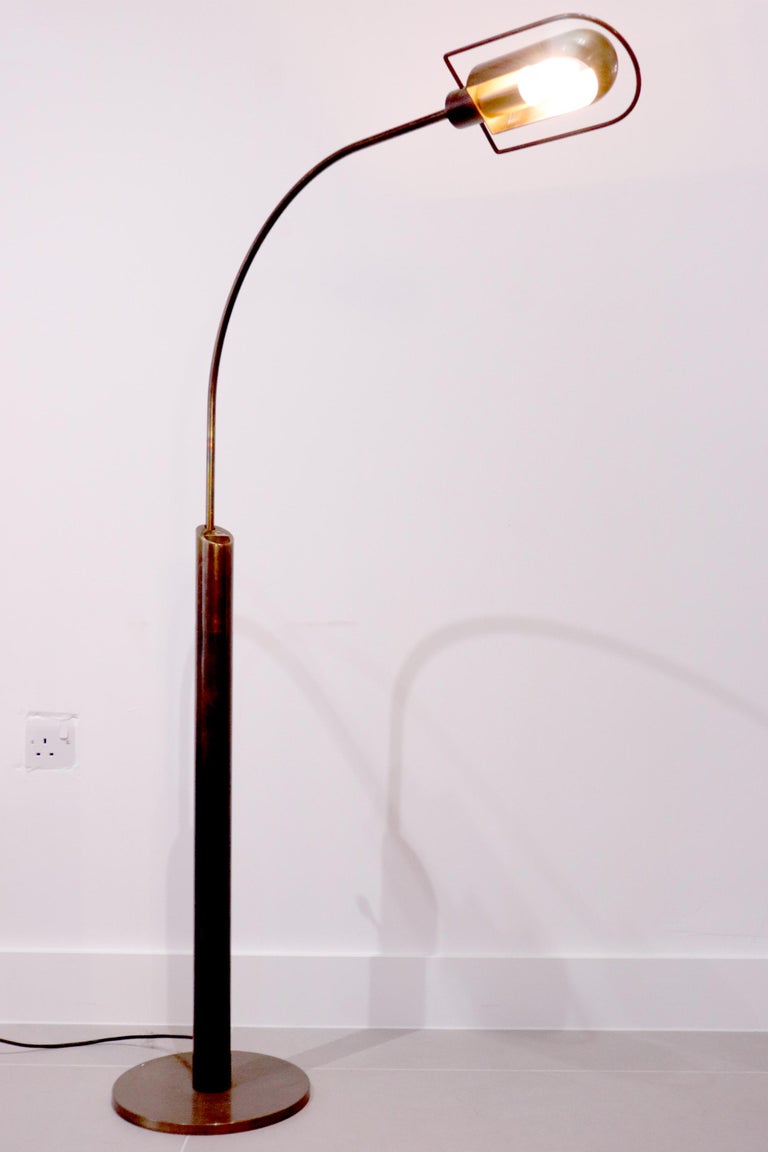 Rare Mid Century Brass Arch Floor Lamp by Florian Shulz, Germany, 1970s ...
