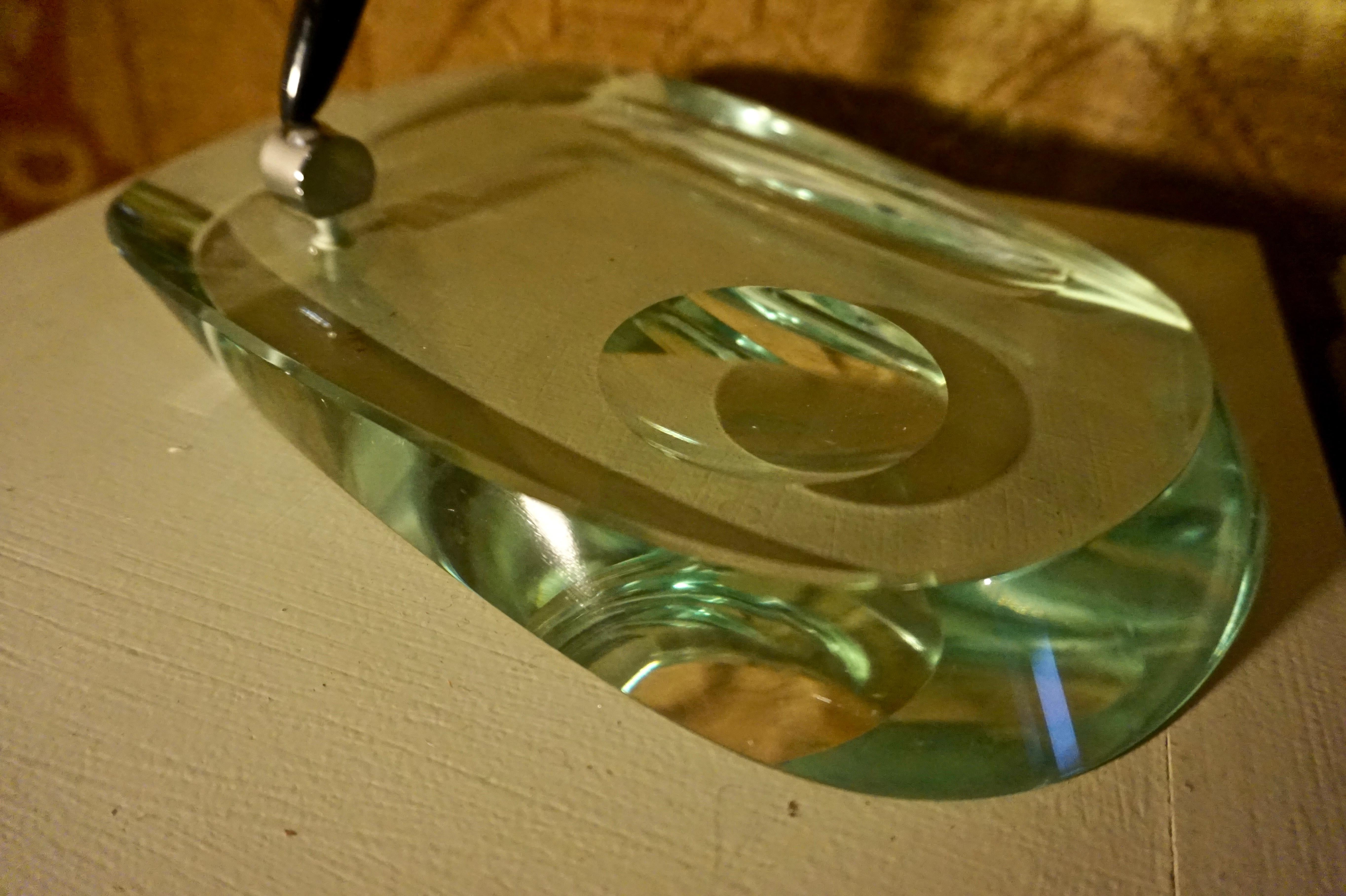 Rare Mid Century Fontana Arte Modernist Glass Pen Stand and Ashtray ...