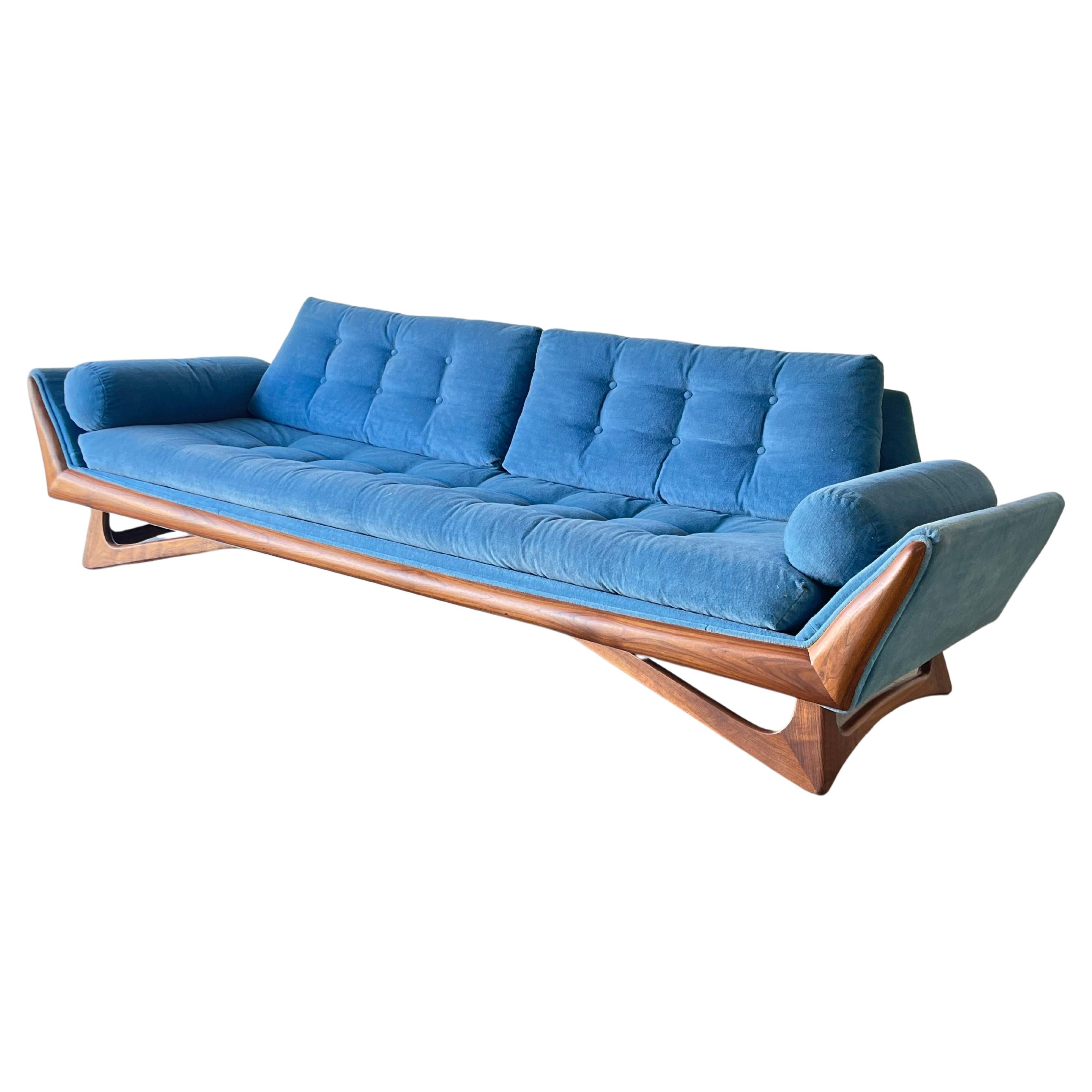 Rare Mid-Century Modern Adrian Pearsall Sculpted Gondola Sofa Walnut ...