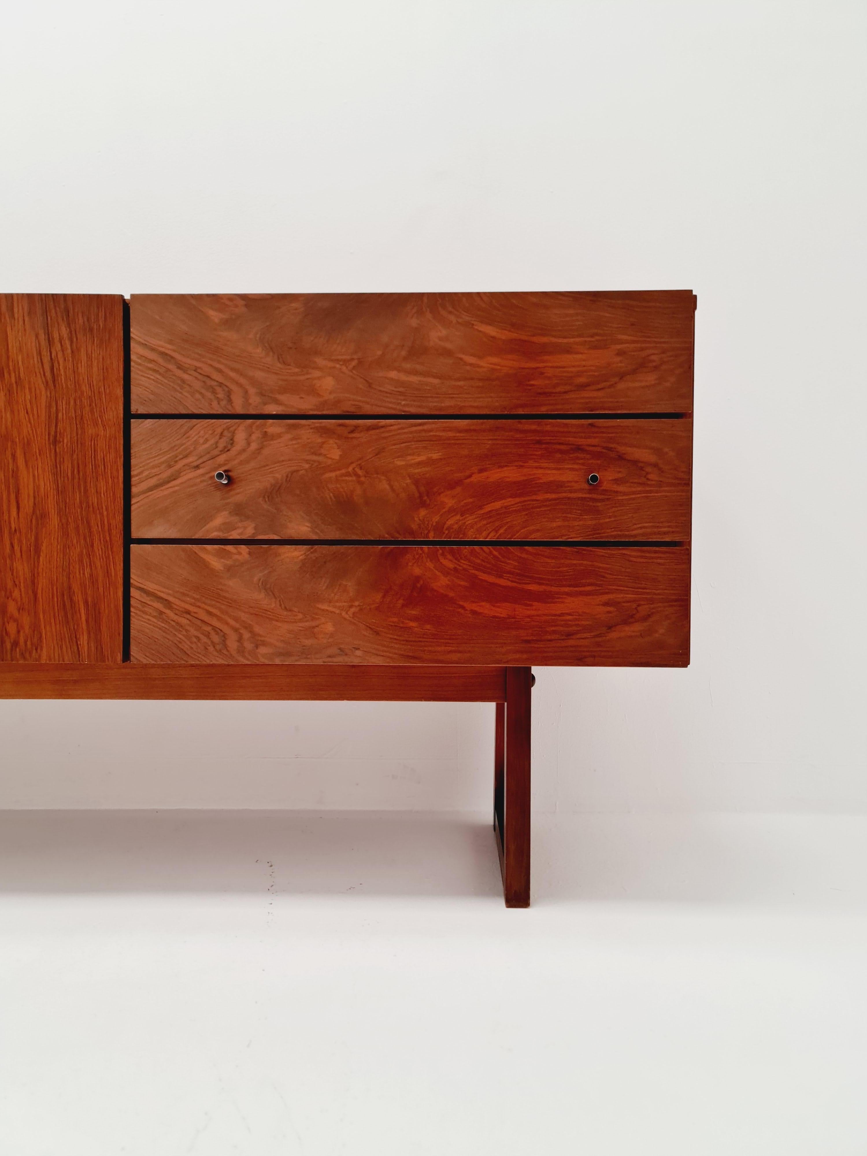 Rare Mid Century Modern German Teak Sideboard, 1960s For Sale at 1stDibs