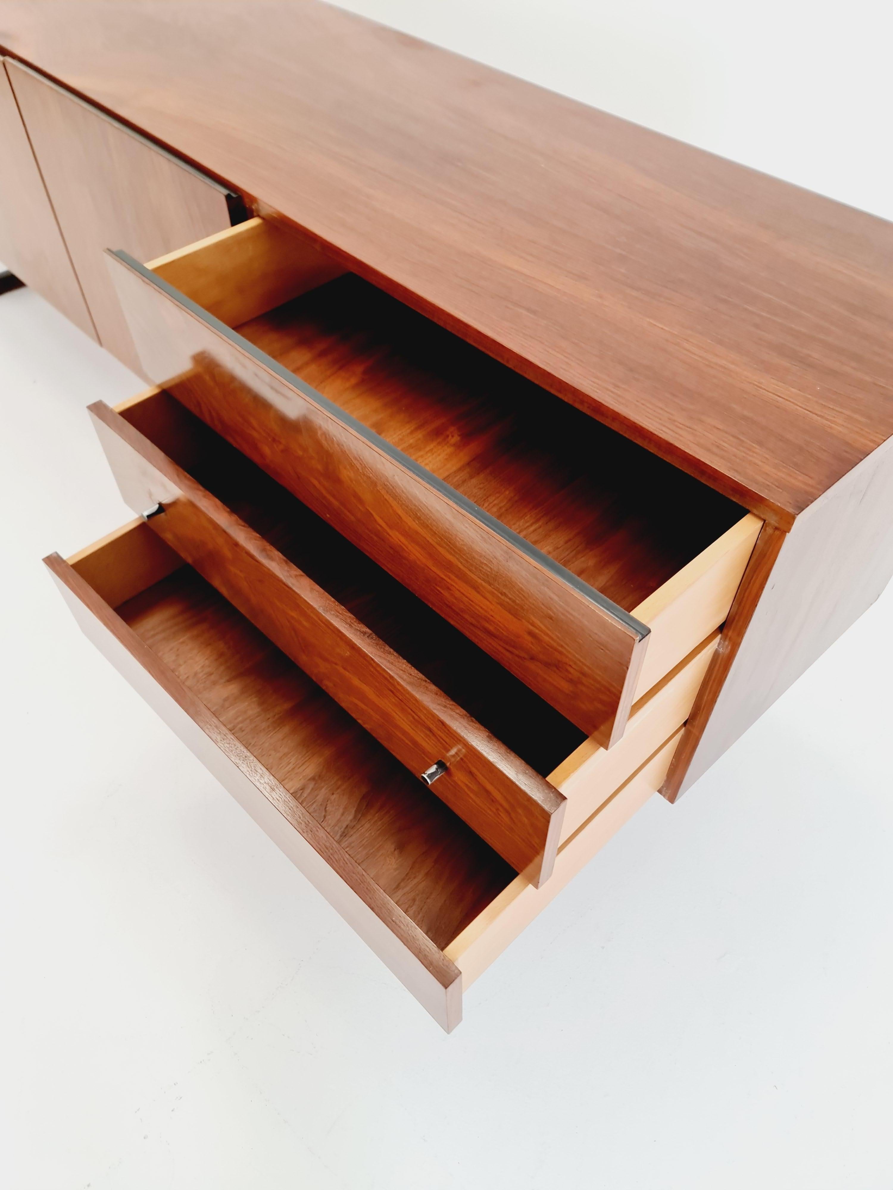 Rare Mid Century Modern German Teak Sideboard, 1960s For Sale at 1stDibs