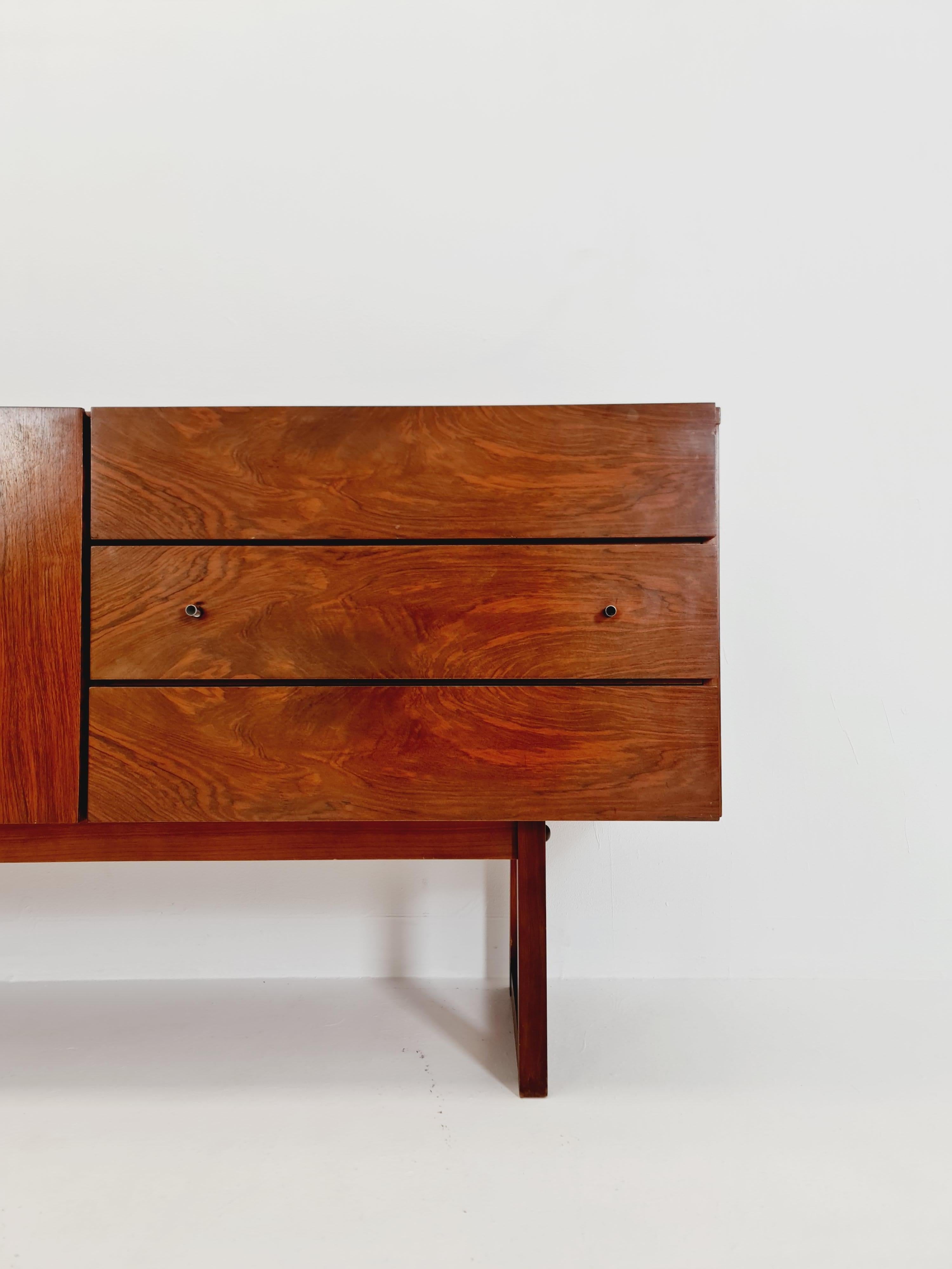 Rare Mid Century Modern German Teak Sideboard, 1960s For Sale at 1stDibs