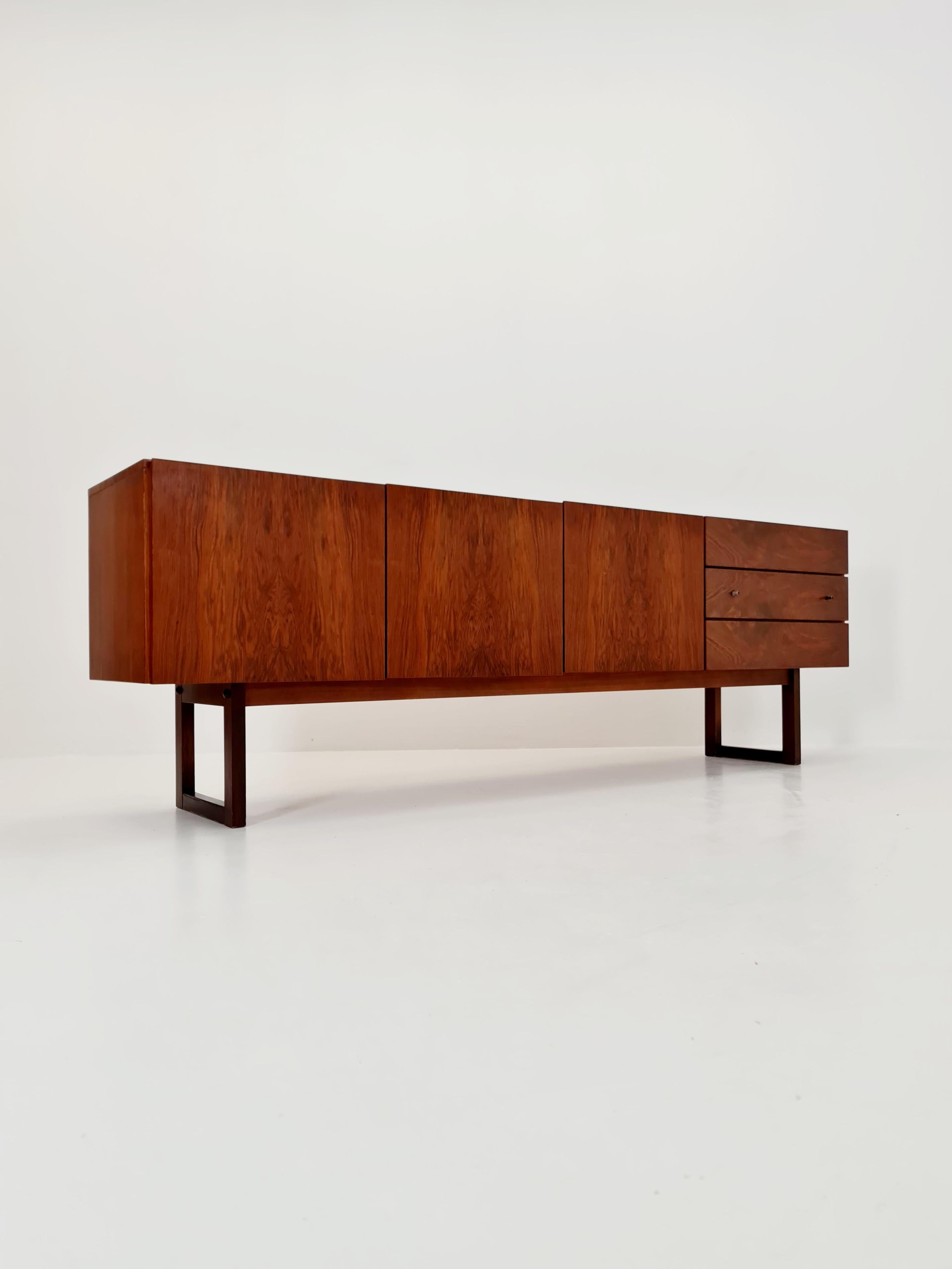 Rare Mid Century Modern German Teak Sideboard, 1960s For Sale at 1stDibs