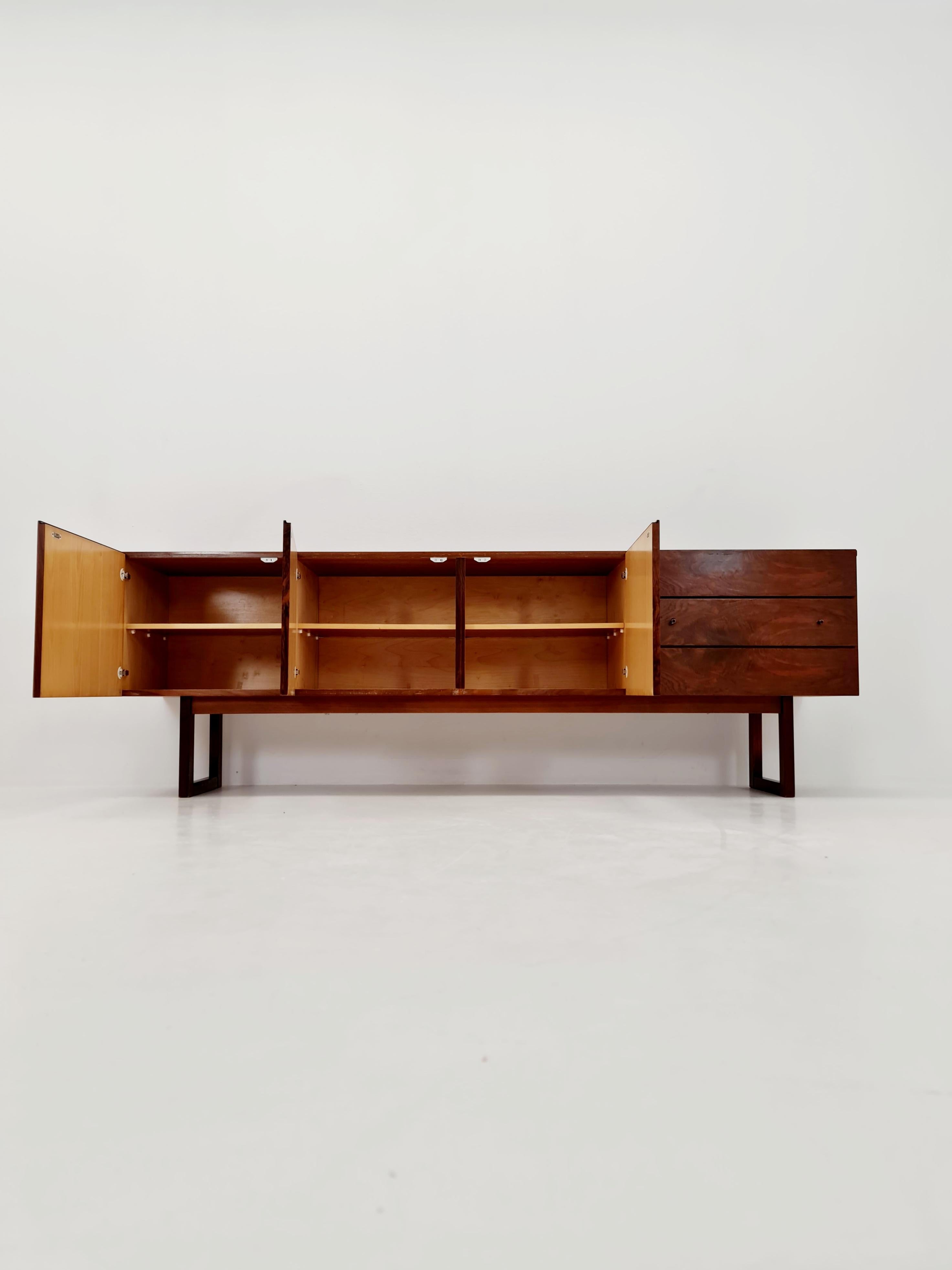 Rare Mid Century Modern German Teak Sideboard, 1960s For Sale at 1stDibs