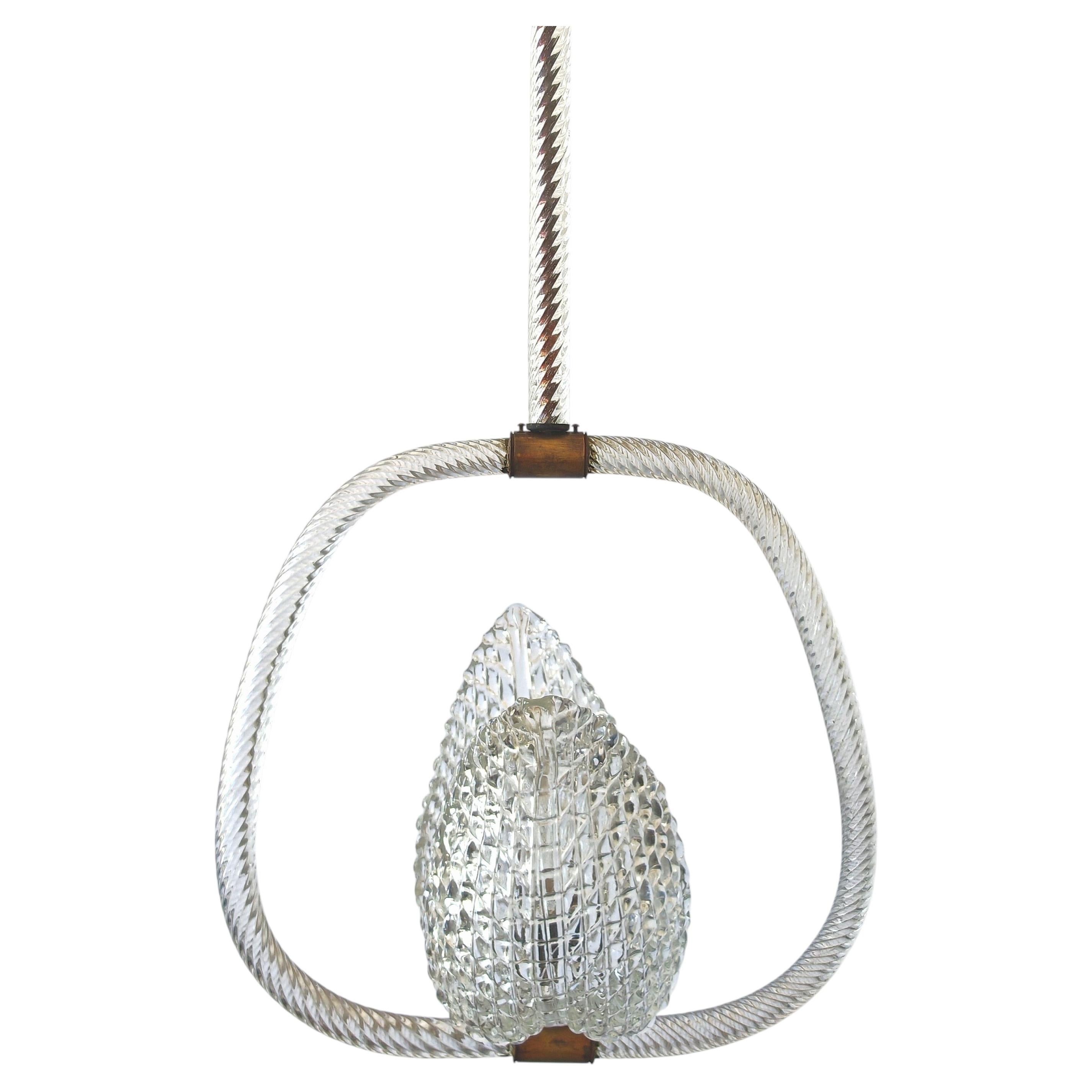 Rare Mid Century Modern "Jewel" Pendant by Barovier and Toso, Italy ...