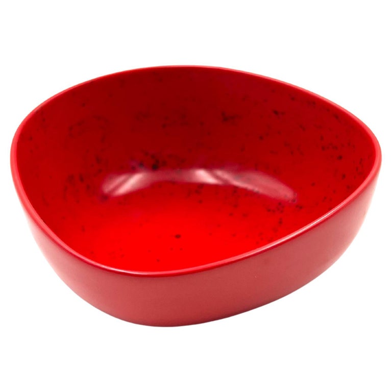 Rare Mid-Century Modern Red Ceramic Freeform by Schonwald Germany at ...