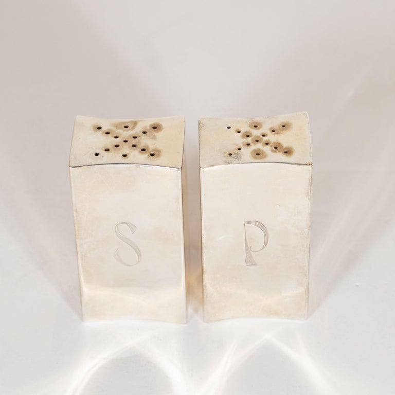 Rare Mid-Century Modern Sterling Silver Salt and Pepper Cellars Signed ...