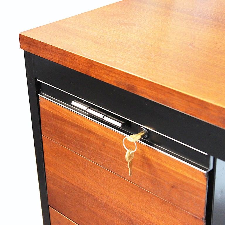 Rare Mid-Century Modern Walnut Push-Button Executive Desk by SLS ...