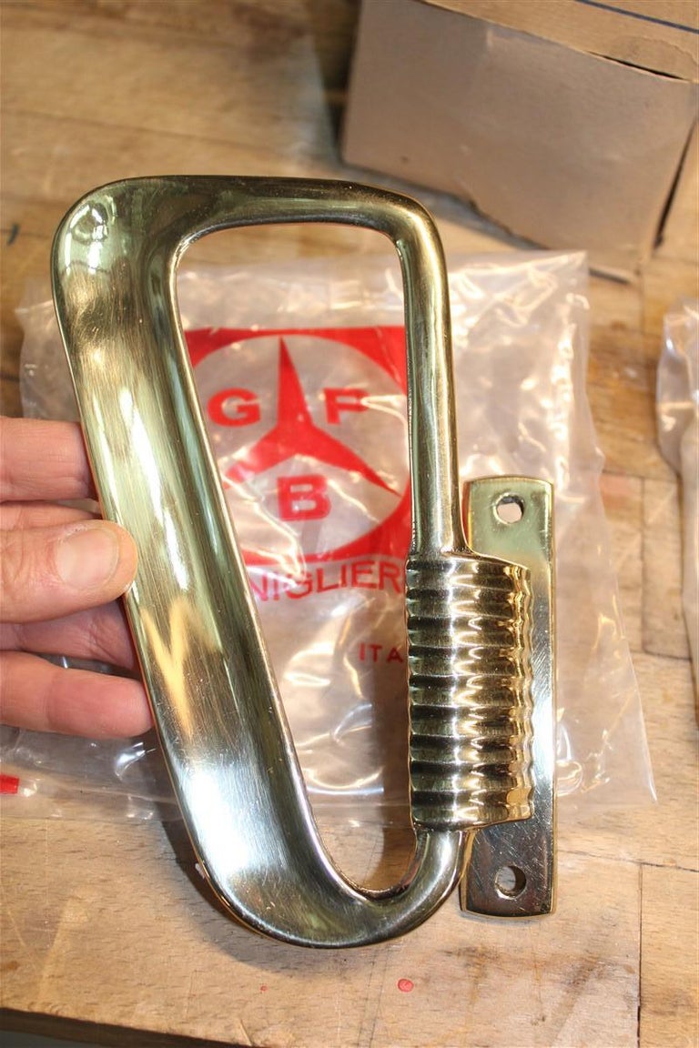 Rare Midcentury Pair of Ear Shaped Handles in Solid Brass Made in Italy ...