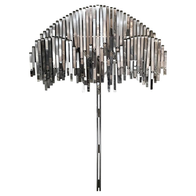 Rare Mid Century Post Modern Abstract Chrome Tree Sculpture by Curtis ...