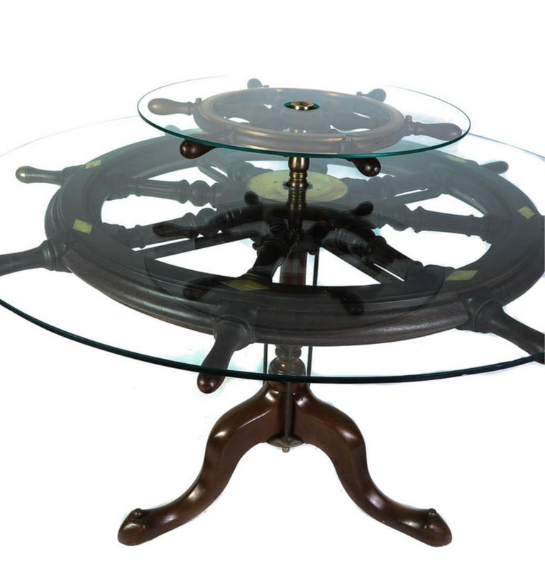 Rare Midcentury Ship's Wheel Center Table For Sale at 1stDibs | ship ...