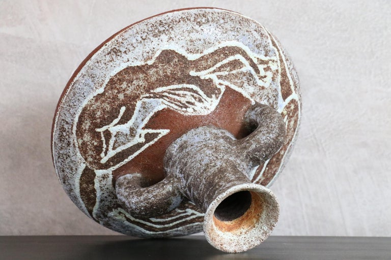 Mid-Century Modern Earthenware Vase Signed Accolay Studio Pottery, 1960 ...