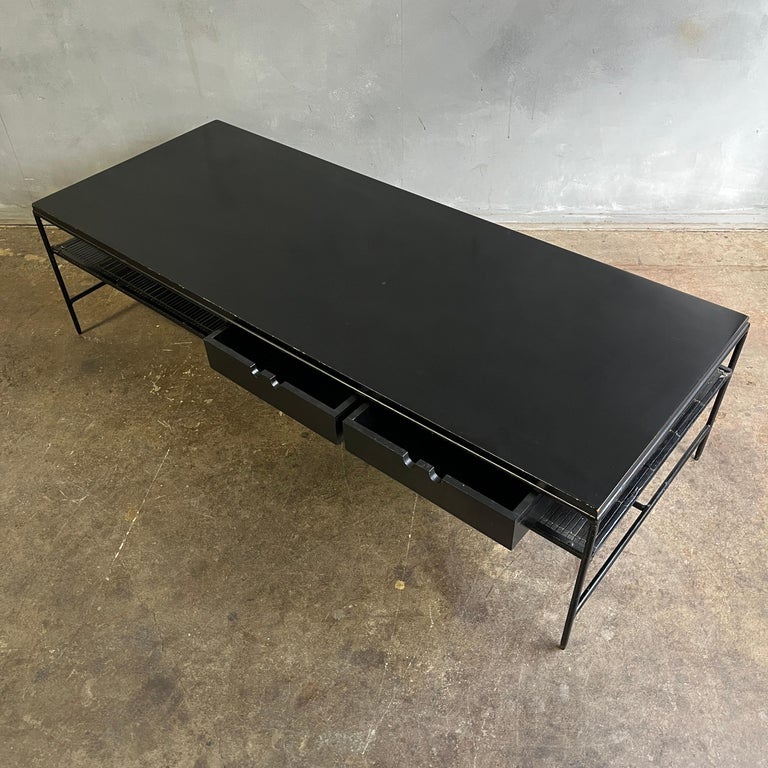 Rare Midcentury Paul McCobb #1584 Coffee Table Bench All Black For Sale ...