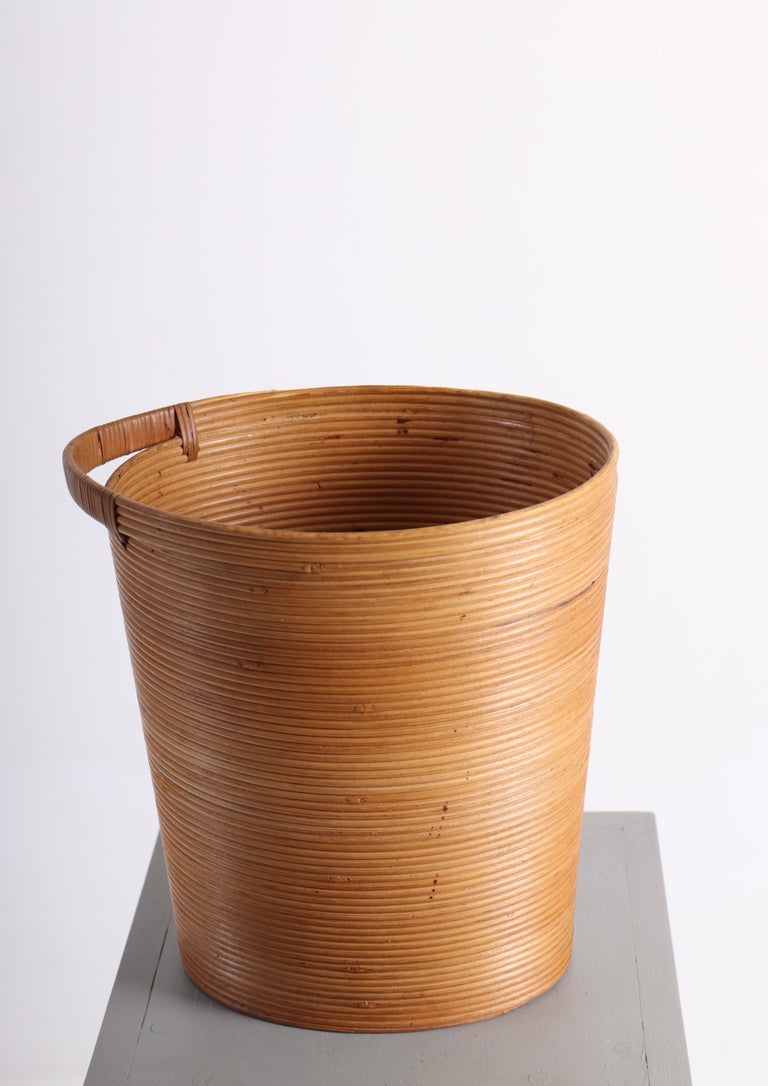 Rare Midcentury Waste Bin in Bamboo, by Lauritz Lønborg, Made in ...