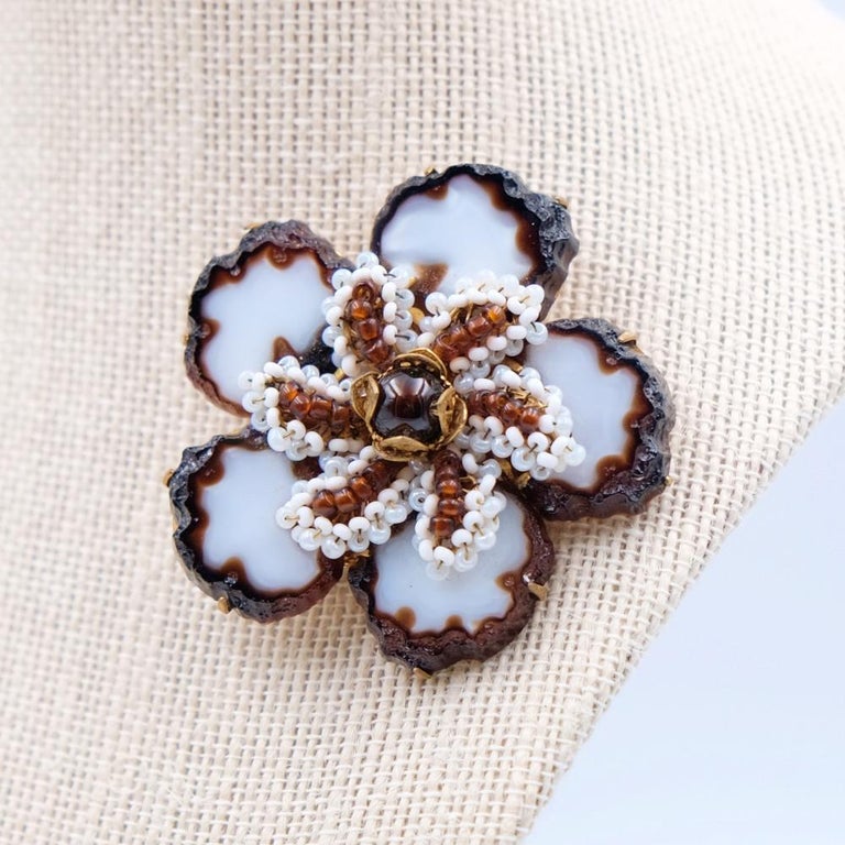 Rare Miriam Haskell Brooch 1960s at 1stDibs
