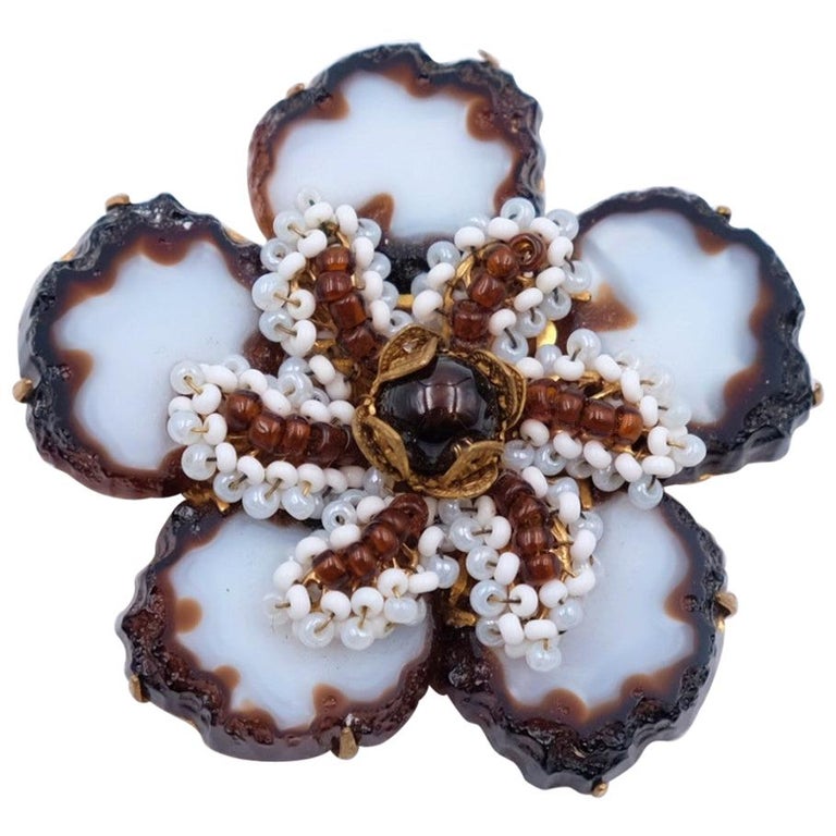 Rare Miriam Haskell Brooch 1960s at 1stDibs