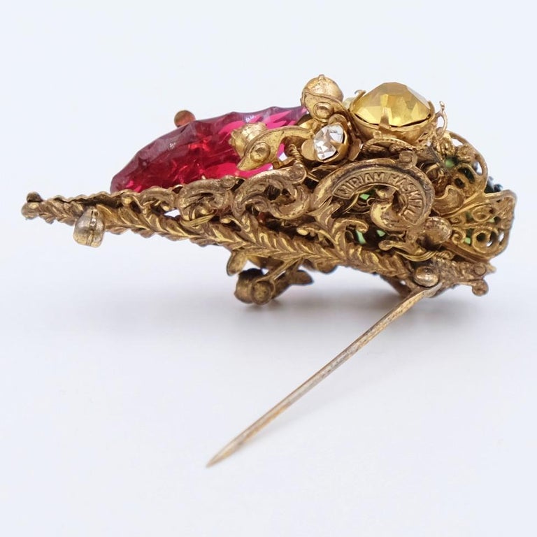 Rare Miriam Haskell Pin Horseshoe Mark at 1stDibs