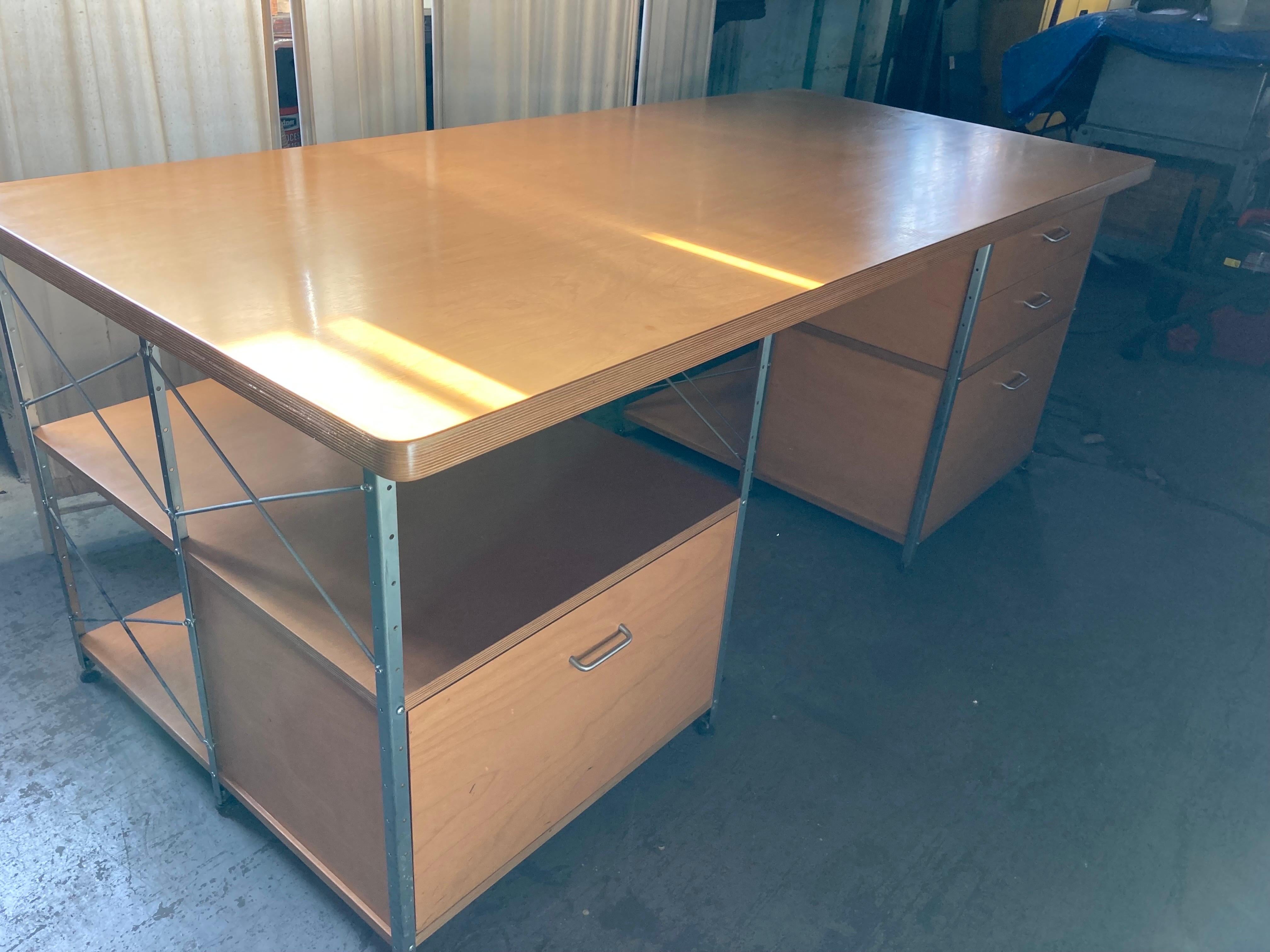 Rare Modernica Eames Case Study Executive Partner's Desk For Sale at ...