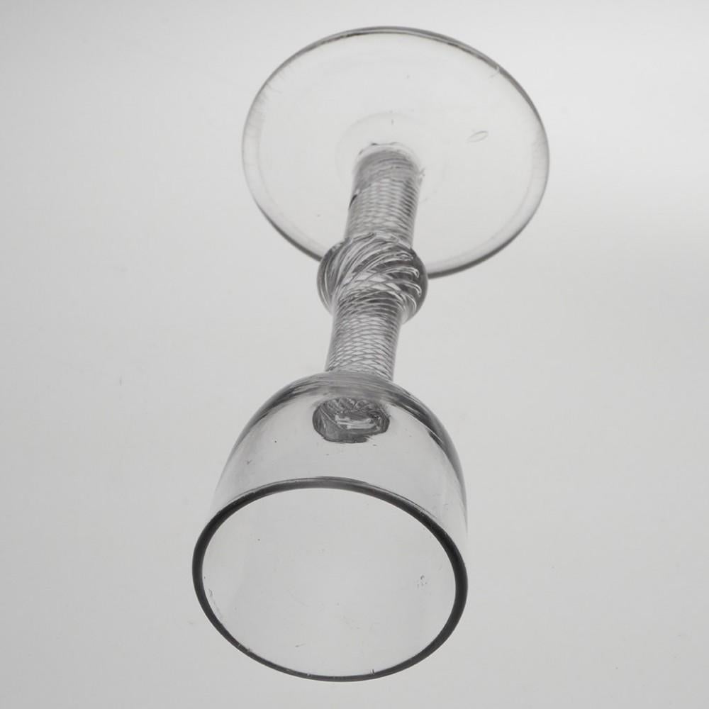 Rare Multi Spiral Air Twist Stem Short Wine Glass With Firing Foot ...