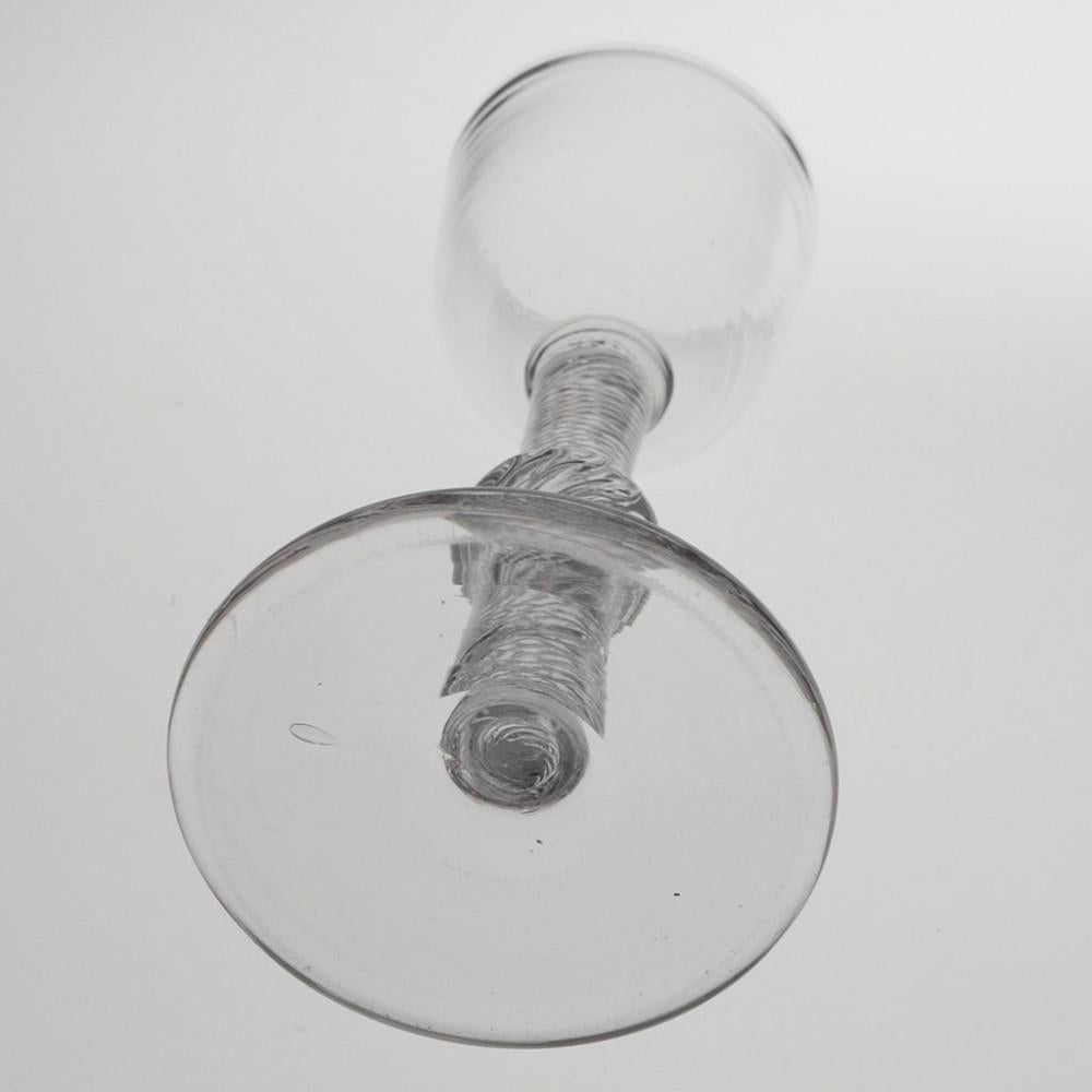 Rare Multi Spiral Air Twist Stem Short Wine Glass With Firing Foot ...