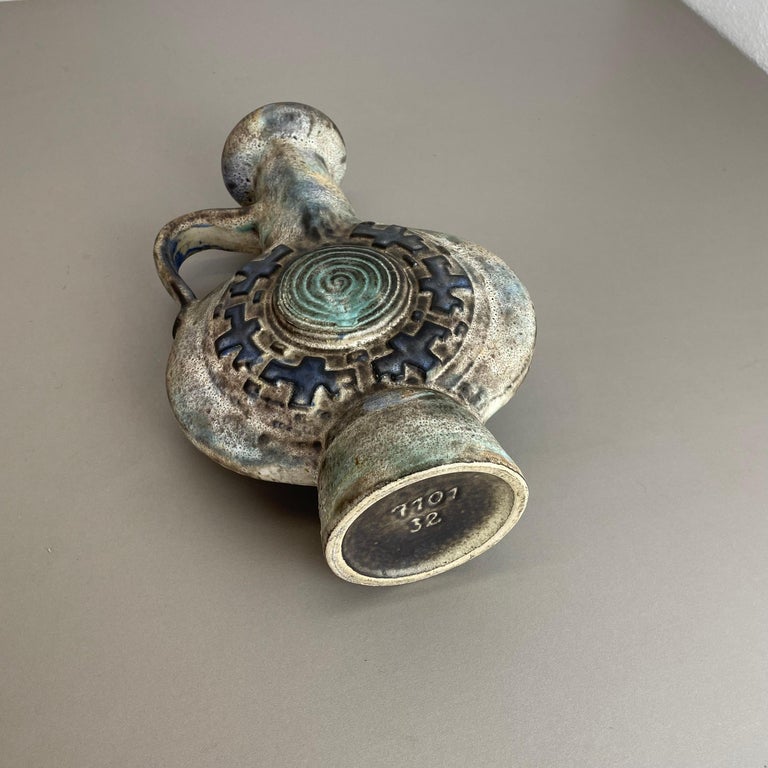 Rare Multicolor Fat Lava Sculptural Pottery Vase by Jopeko, Germany, 1970s For Sale at 1stDibs