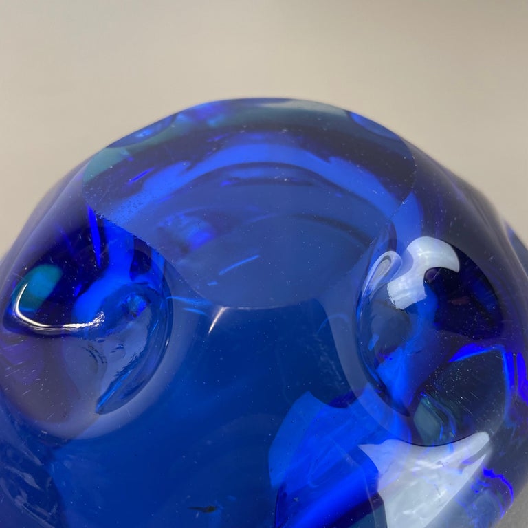 Rare Murano Glass "Light Blue" Bowl Element Shell Ashtray Murano, Italy ...