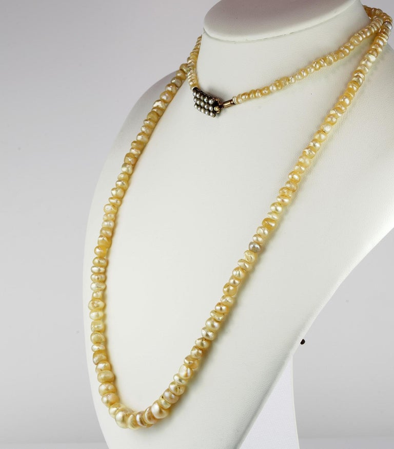 Rare Natural Basra Pearls Long Flapper Necklace 33.3 Grams at 1stDibs ...