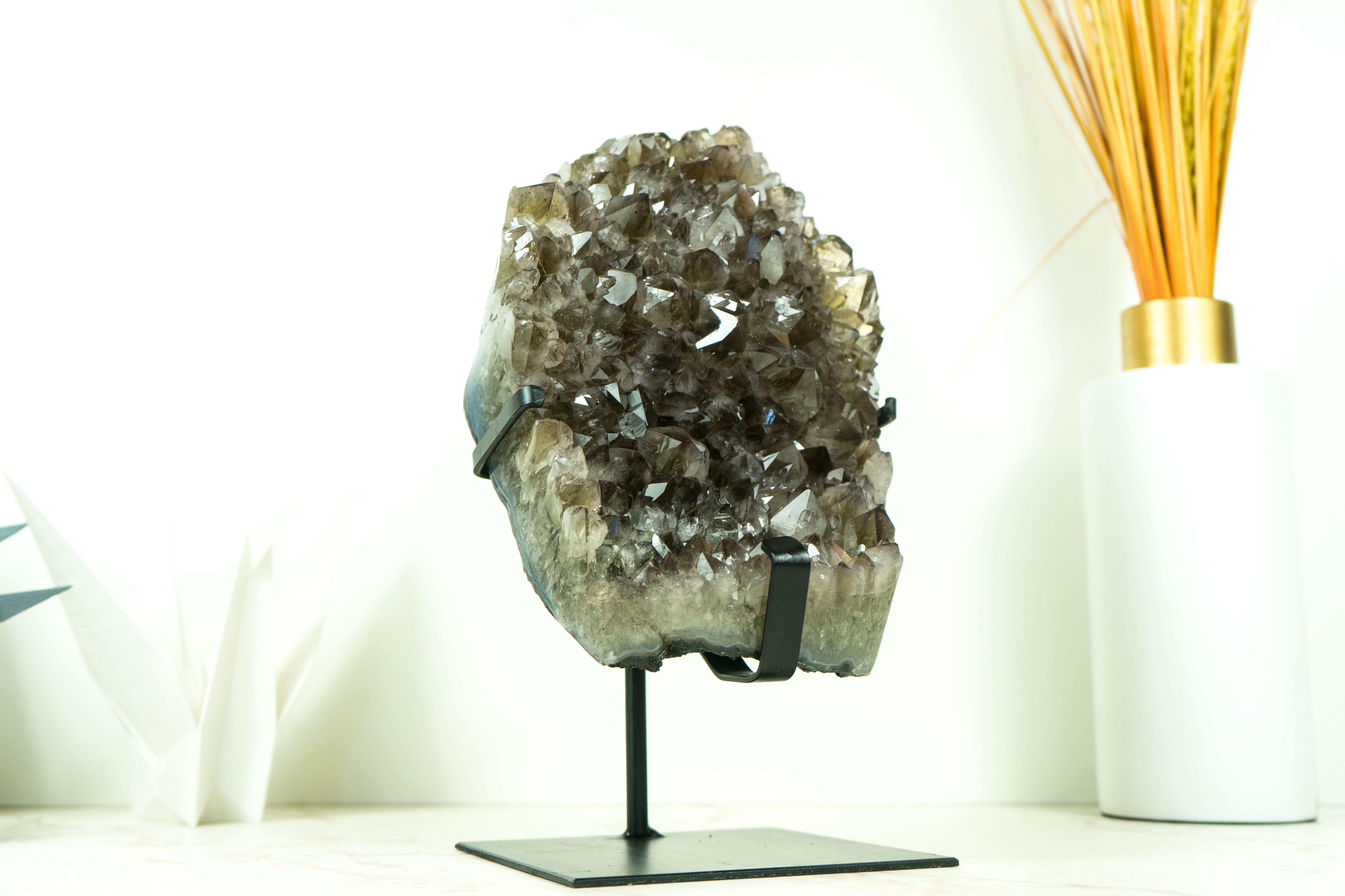 Rare Natural Prasiolite Cluster, Untreated Green Amethyst Mineral ...