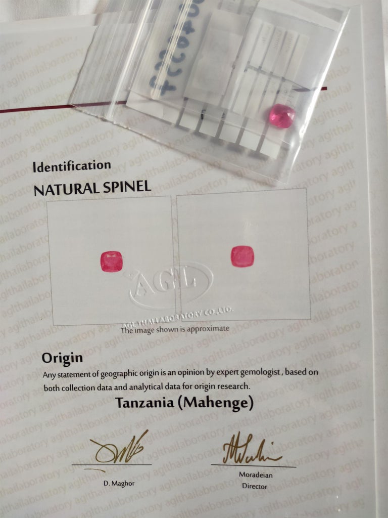 Rare: 2.38 ct Neon Hot Pink Mahenge Spinel, Designer Cut For Sale at ...