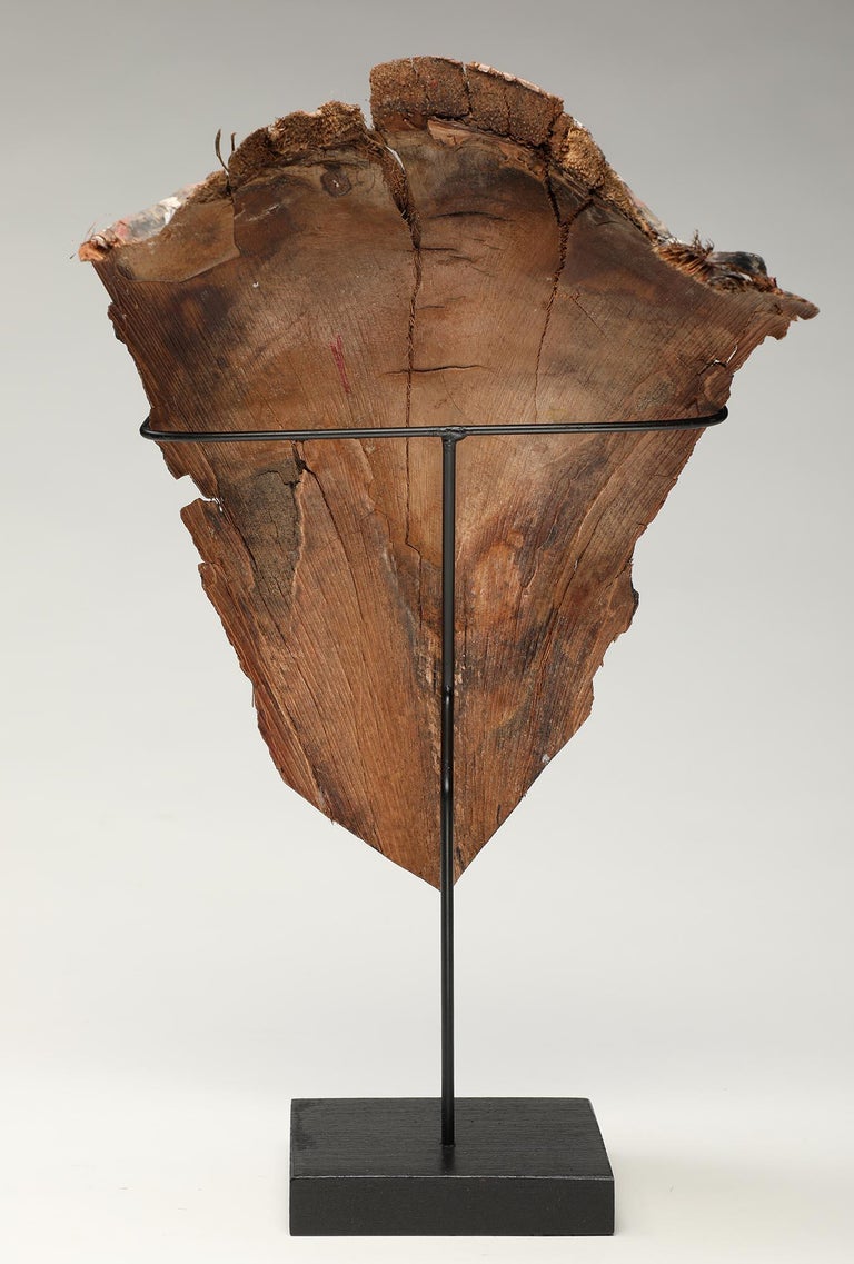 Rare New Guinea Maprik Painted Mask on Palm Frond, Geometric Design at ...