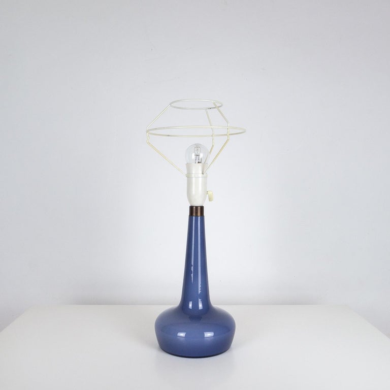 Rare Night Blue Model 311 Table Lamp by Holmgaard and Le Klint, Denmark ...