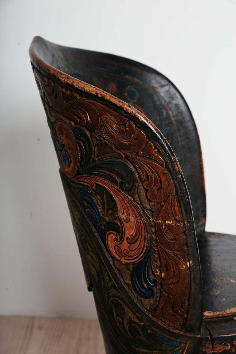 Rare Norwegian Kubbestol, circa 1850, Origin Telemark, Norway For Sale ...