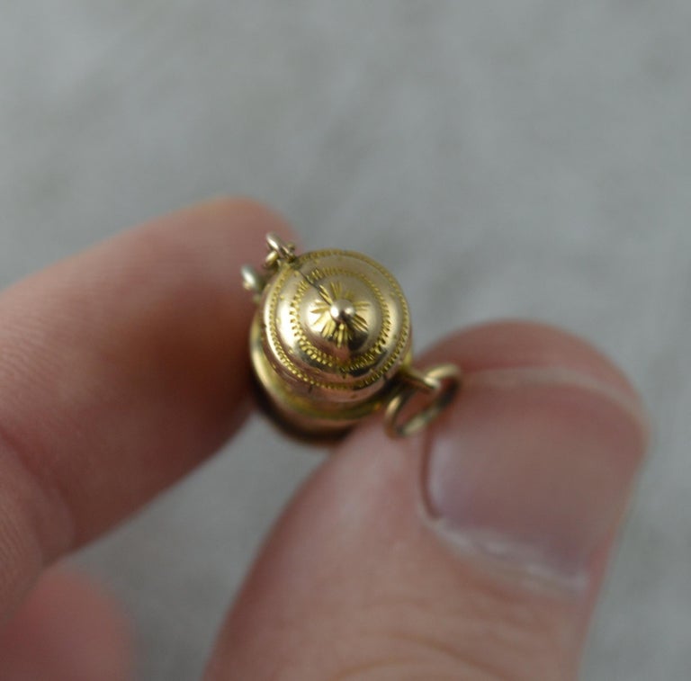 Rare Novelty Victorian Yellow Gold Enamel Jumping Devil Charm Pendant ...