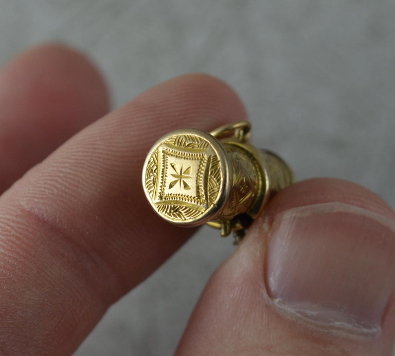 Rare Novelty Victorian Yellow Gold Enamel Jumping Devil Charm Pendant ...